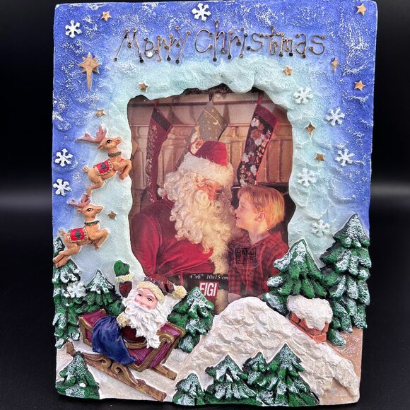 Figi Graphics | Accents | Vintage 200 Figi Holiday Christmas Photo Frame 4 X 6 Santa Claus Decor ...